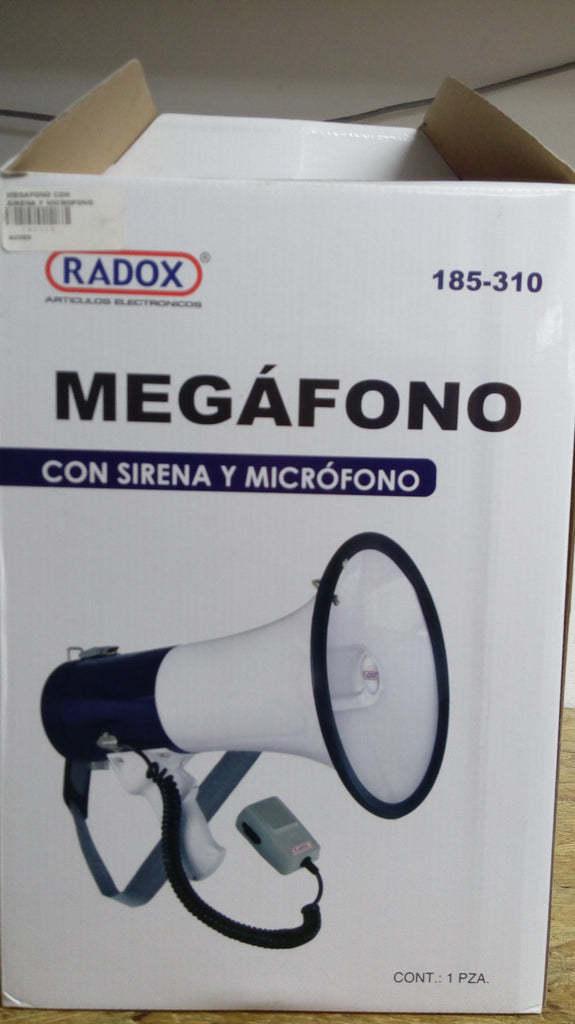 MEGAFONO CON SIRENA Y MICROFONO 9 PULGADAS 20 WATTS – audio-express ...