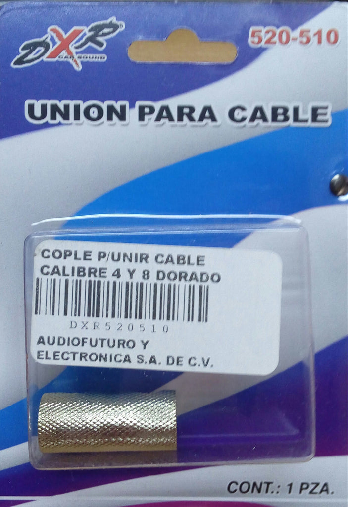 COPLE P/UNIR CABLE CALIBRE 4 Y 8 DORADO METALICO – audio-express-chihuahua