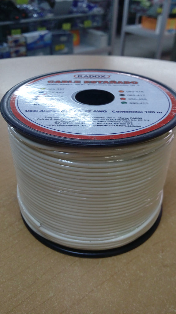 ROLLO DE CABLE BLANCO ESTAÑADO 100 METROS RADOX 080404 – audio-express ...